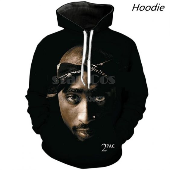 MOLETON Nova Moda 3d Impressão Legend Rapper Tupac 2Pac Homens Mulheres ...